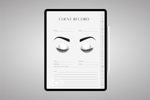 Digital Client Record Notebook │ RM Lash Academy
